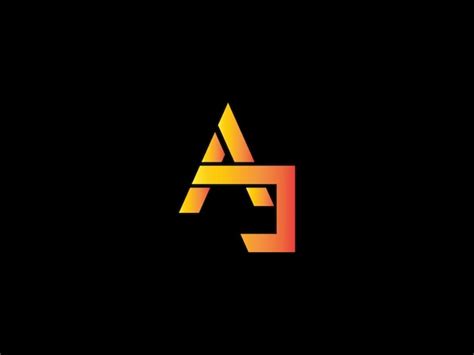 Aj 로고 디자인 프리미엄 벡터