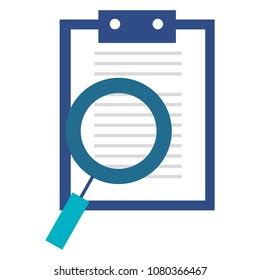 Checklist Document Magnifying Glass Stock Vector Royalty Free