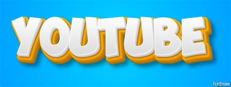 Youtube Yellow White 3d Text Effect Generator