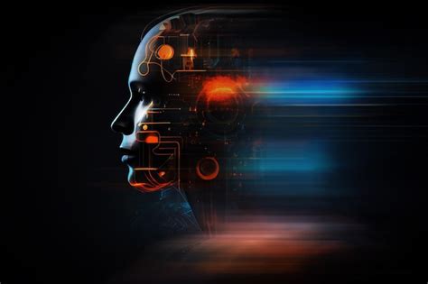 Ai 전력 개발 디지털 배경 추상 배경의 로봇 사고 설계 네트워크 연결의 그림 프리미엄 사진