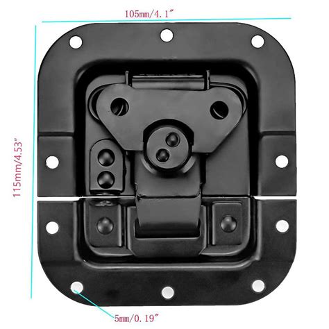 Semetall Semetall Spring Loaded Recessed Latch 2 Pack Heavy Duty 10 Hole Medium Butterfly Twist