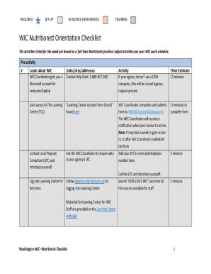 Fillable Online Doh Wa Instructions For Completing The Annual WIC Time