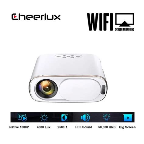 Jual Cheerlux C Wifi Mirroring Proyektor FHD Lumen Auto Fokus Di Lapak Toko Networking