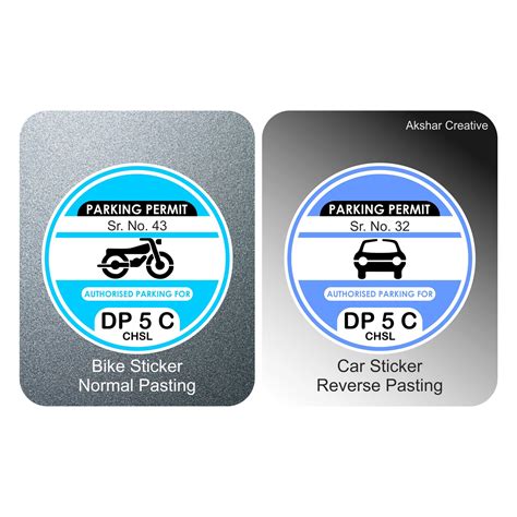 Vehicle Parking Stickers For Society And Apartments Hexagon Shape Akshar Creative Enterprise