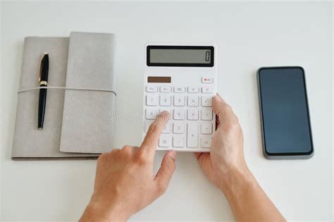 Eentrepreneur Calculating Expenses Stock Image Image Of Calculating