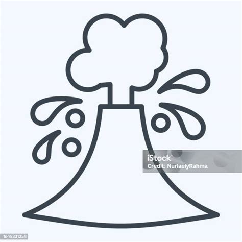 아이콘 화산 폭발 기후 변화 기호와 관련이 있습니다 선 스타일 심플한 디자인 편집 가능 간단한 그림 개체 그룹에 대한 스톡 벡터 아트 및 기타 이미지 Istock