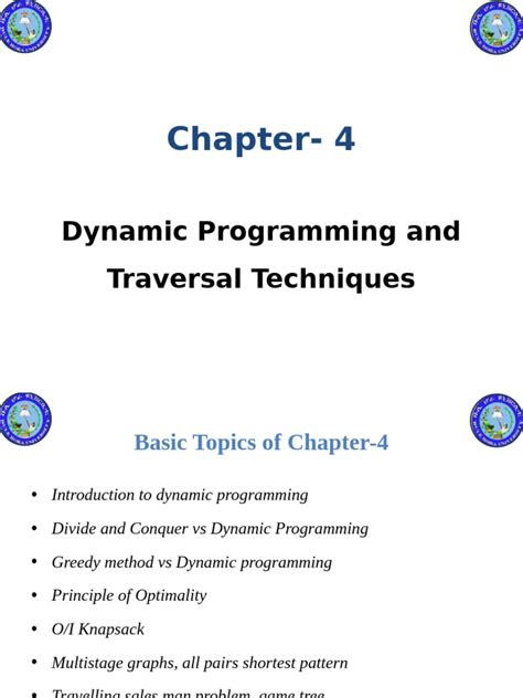 04chapter Four Dynamic Programming Pdf Dynamic Programming Theoretical Computer Science
