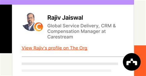 rajiv jaiswal global service delivery crm and compensation manager at carestream the org