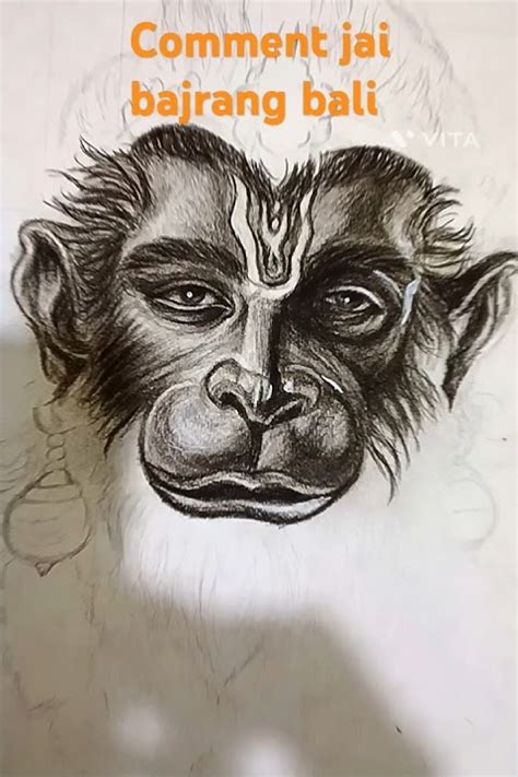 Charcoal Pencil Hanuman Ji Drawing Part 1 Shorts Viral Video