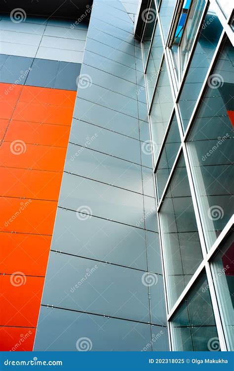 Glass Cladding Panels And Windows Of Modern Buildings Geometry And Perspective Royalty Free