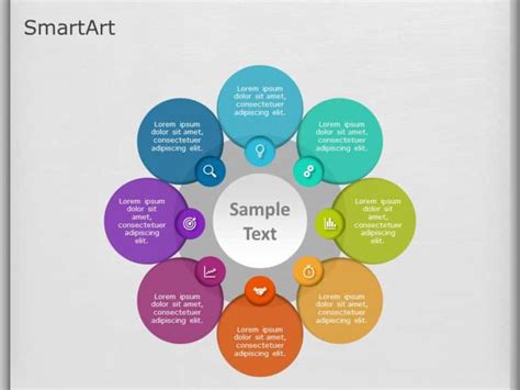 Smartart Cycle Overlapping 8 Steps Slideuplift