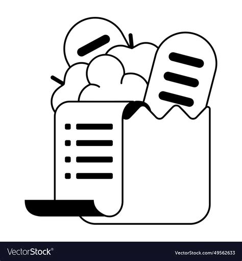 Grocery List Royalty Free Vector Image Vectorstock