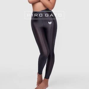 HIRO GATO Sheer Nylon Spandex Leggings Black Yoga Pants Yogapants Rave