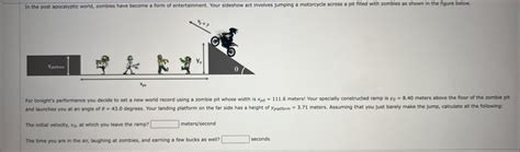 Solved The Initial Velocity V At Which You Leave The Chegg