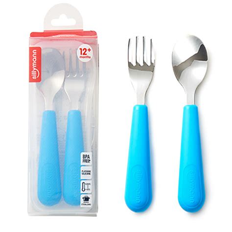 실리콘 어린이 스푼and포크세트 하늘