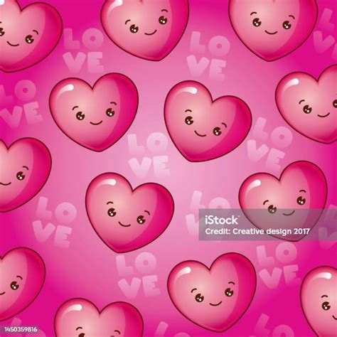 Hearts Cartoons Background向量圖形及更多二月圖片 二月 可愛 大減價 Istock