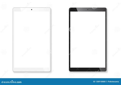 Realistic Tablet Mockup Set Stock Vector Illustration Of Connection
