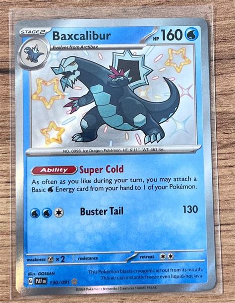 Baxcalibur BABY SHINY Pokemon Paldean Fates PAF 130 091 Acheter Sur
