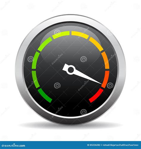 Speedometer Vector Scribble Illustration Isolated On Transparent