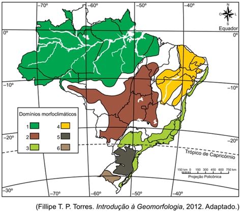 FAMERP O domínio morfoclimático descrito no excerto corresponde no mapa ao número
