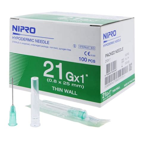 Nipro Disposable Needles 21x1” Allgenhealth