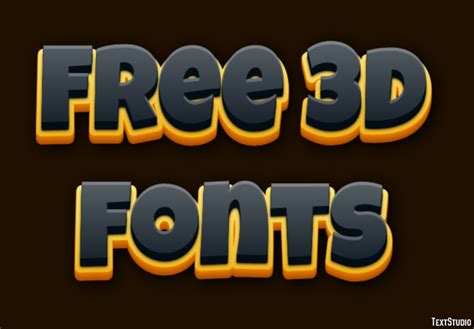 Free 3d Fonts Text Effect And Logo Design Font