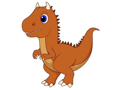 Premium Vector Cute Carnotaurus Dinosaur Illustration