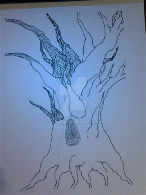 gnarled tree wip by chibishay on deviantart