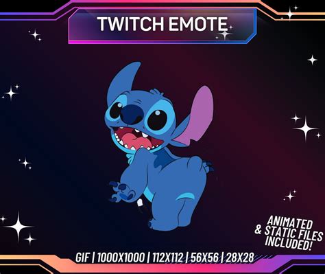 Animated Twitch Emote Stitch Emote Dancing Stitch Emote Twitch Emote