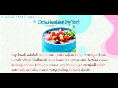 Contoh Teks Prosedur Makanan