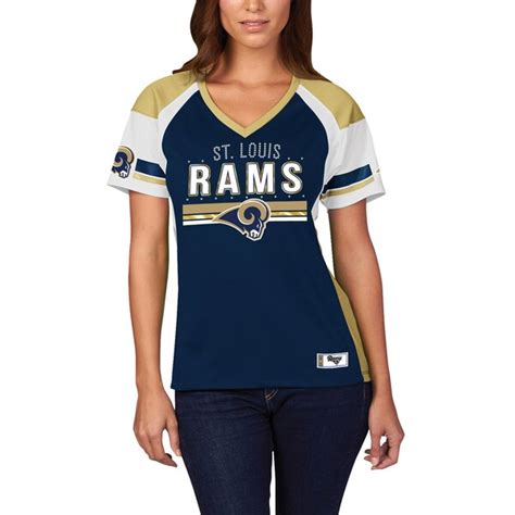Womens Majestic Navygold St Louis Rams Draft Me Fashion T Shirt