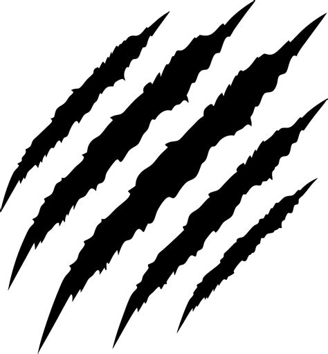 Black Claw Marks Sharp Tear Design Ripped Scratch Texture Wild Animal
