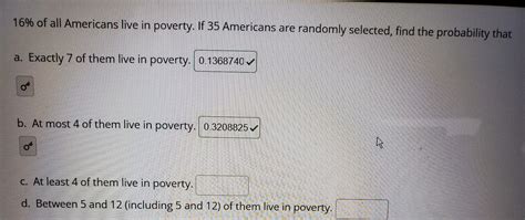 Solved 16 Of All Americans Live In Poverty If 35 Americans Chegg