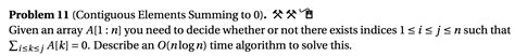 Solved Problem 11 Contiguous Elements Summing To