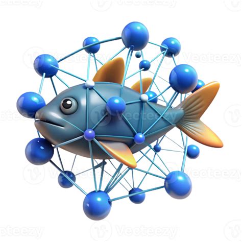 Networked Fish A 3d Model Of Interconnectivity 56549083 Png