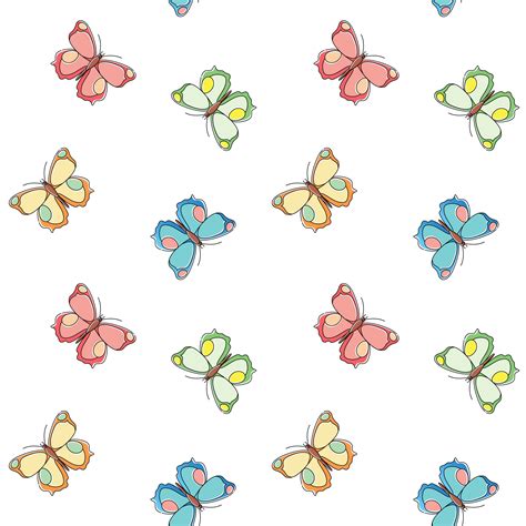 Butterfly Seamless Pattern Repeating Butterfly Background For Textile