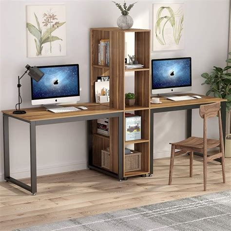 Tribesigns Inch Two Person Desk With Storage India Ubuy
