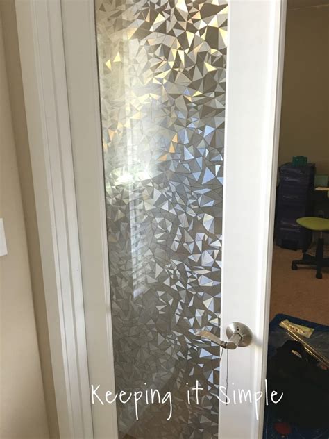 How To Frost Glass With Vinyl For More Privacy • Keeping It Simple