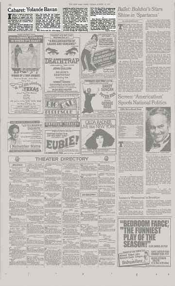 Cabaret Yolande Bavan The New York Times