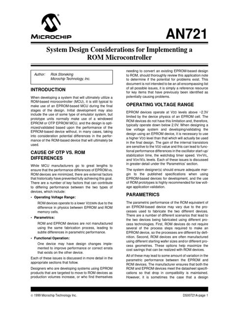 system design considerations for implementing a rom microcontroller