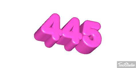 445 Number Animated  Logo Designs