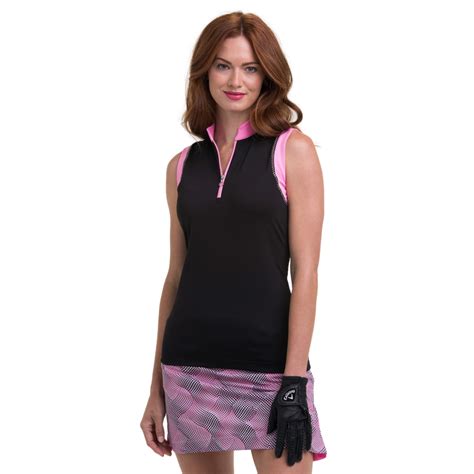 Ep Ny Contrast Trim Sleeveless Quarter Zip Top Pga Tour Superstore