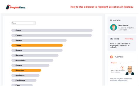 Workbook How To Use A Border To Highlight Selections In Tableau