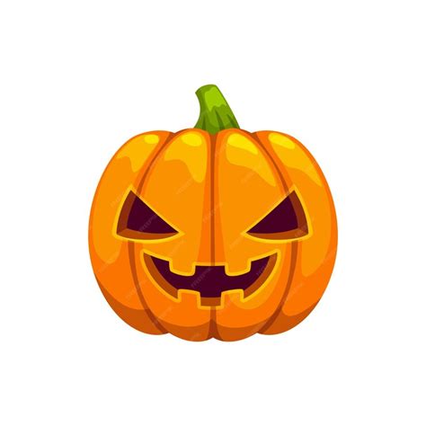 Caricatura Sonriendo Emoji De Cara De Calabaza De Halloween Con Ojos