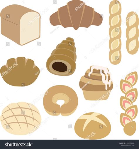 Different Kinds Of Bread Buns Clipart