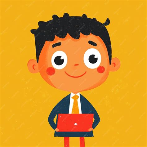 Male Executive Illustration In Catoon Style Premium Ai Generated Image