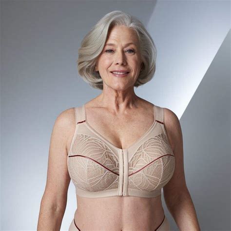 Natural Candid Image Of Smiling Older Woman In A Bra Freelancer