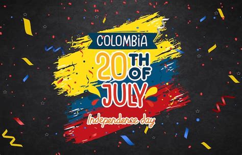 Feliz 20 De Julio Banner De Paisaje Del Día De La Independencia De