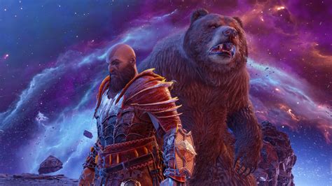 Kratos Bear God Of War Ragnarok 4k 3641j Wallpaper Pc Desktop