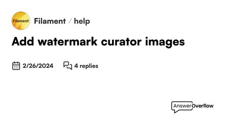 Add Watermark Curator Images Filament